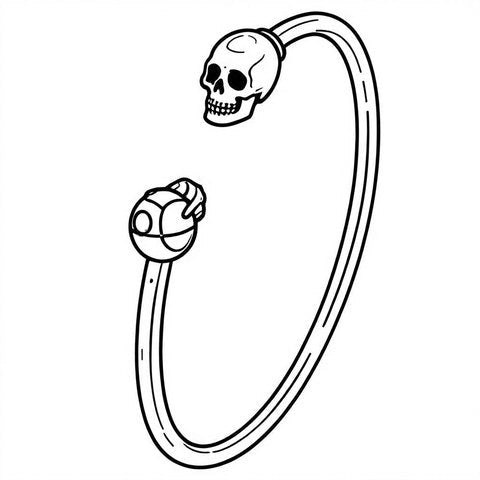 Skull Bangle Style B11 – Skullis Jewelry